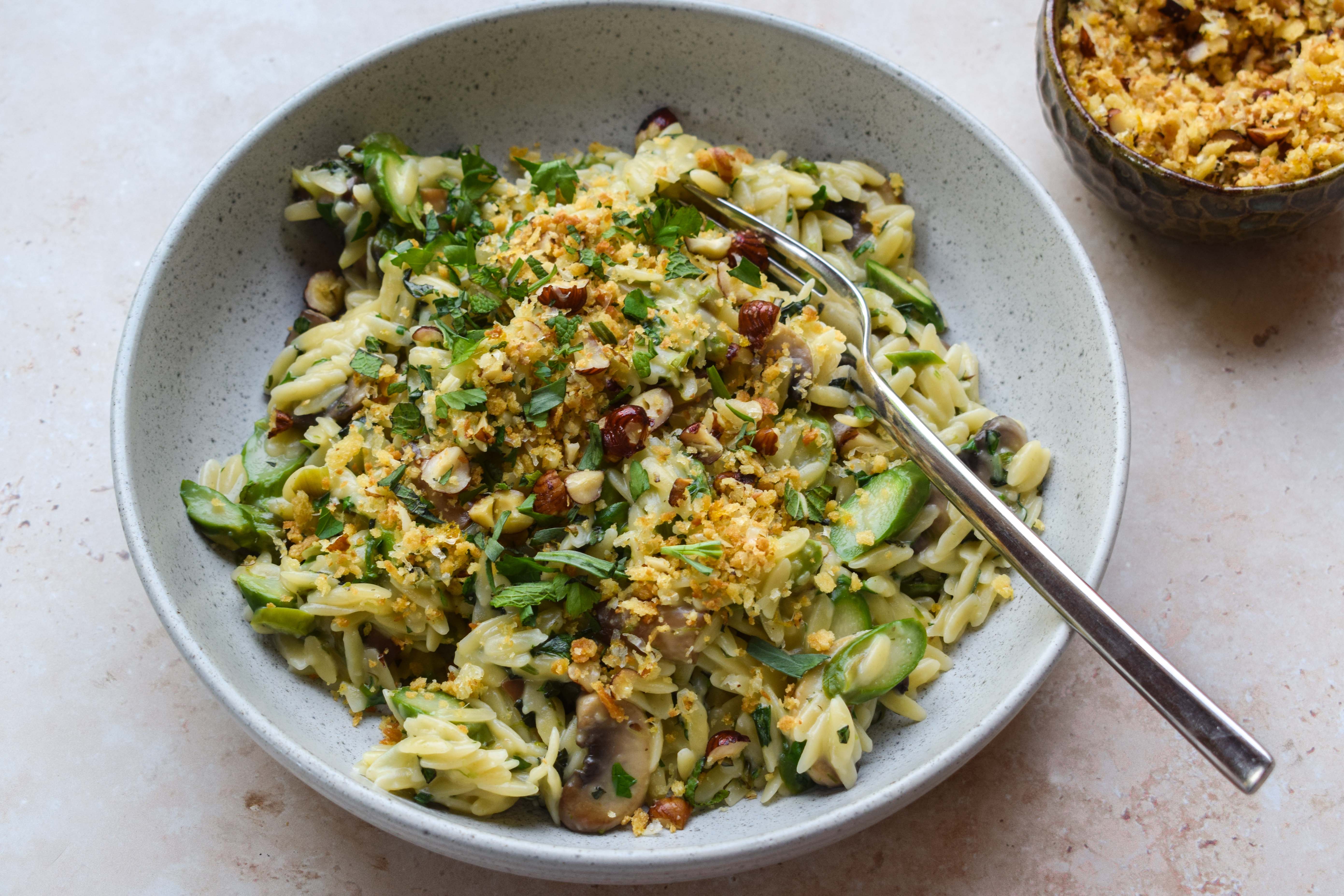 Mushroom & Asparagus Orzo – Macknade